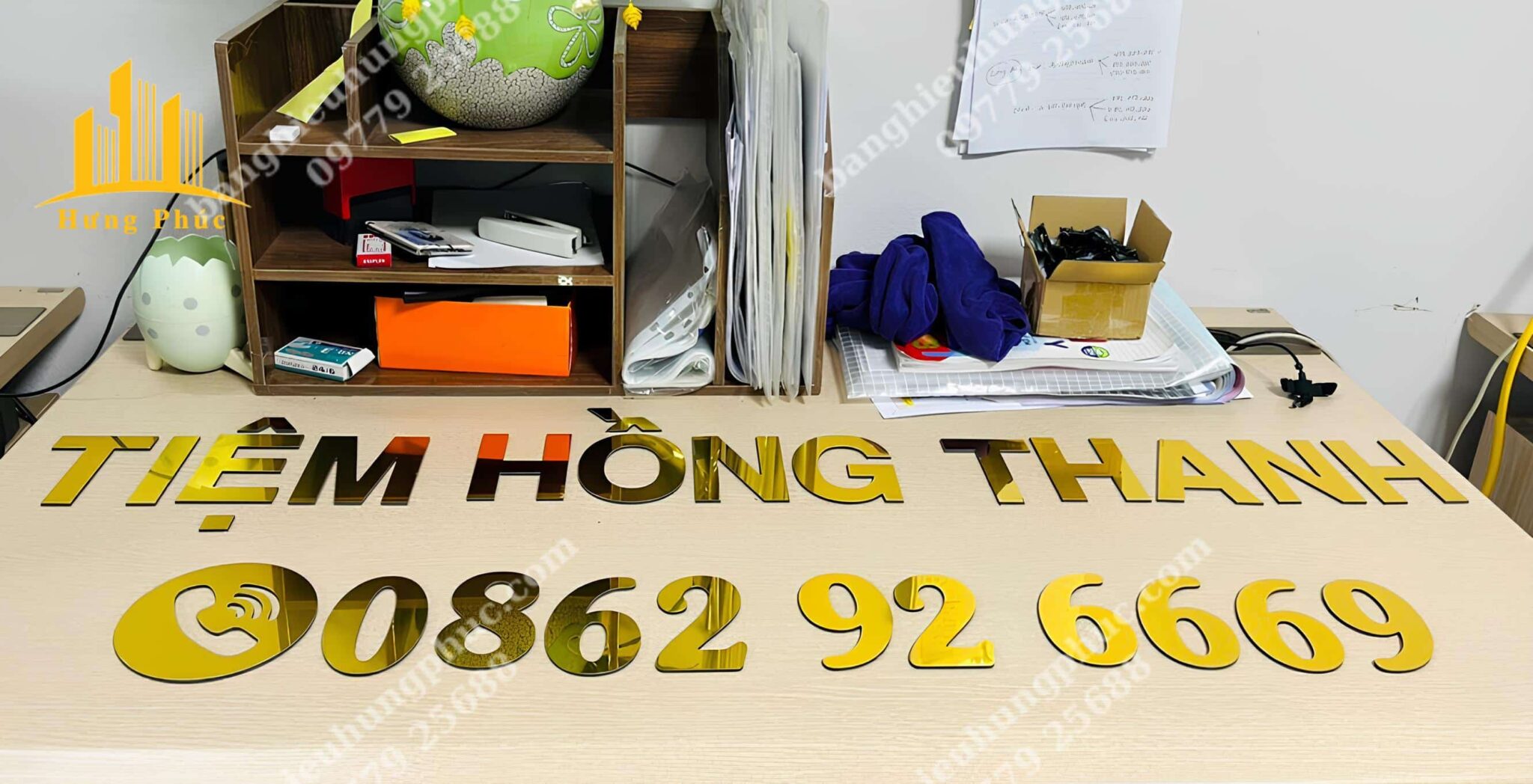 Chữ Alu Gương Vàng, Báo Giá Chữ Nổi Alu Vàng Gương